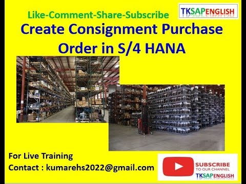 Create Consignment Purchase Order in S/4 HANA - YouTube