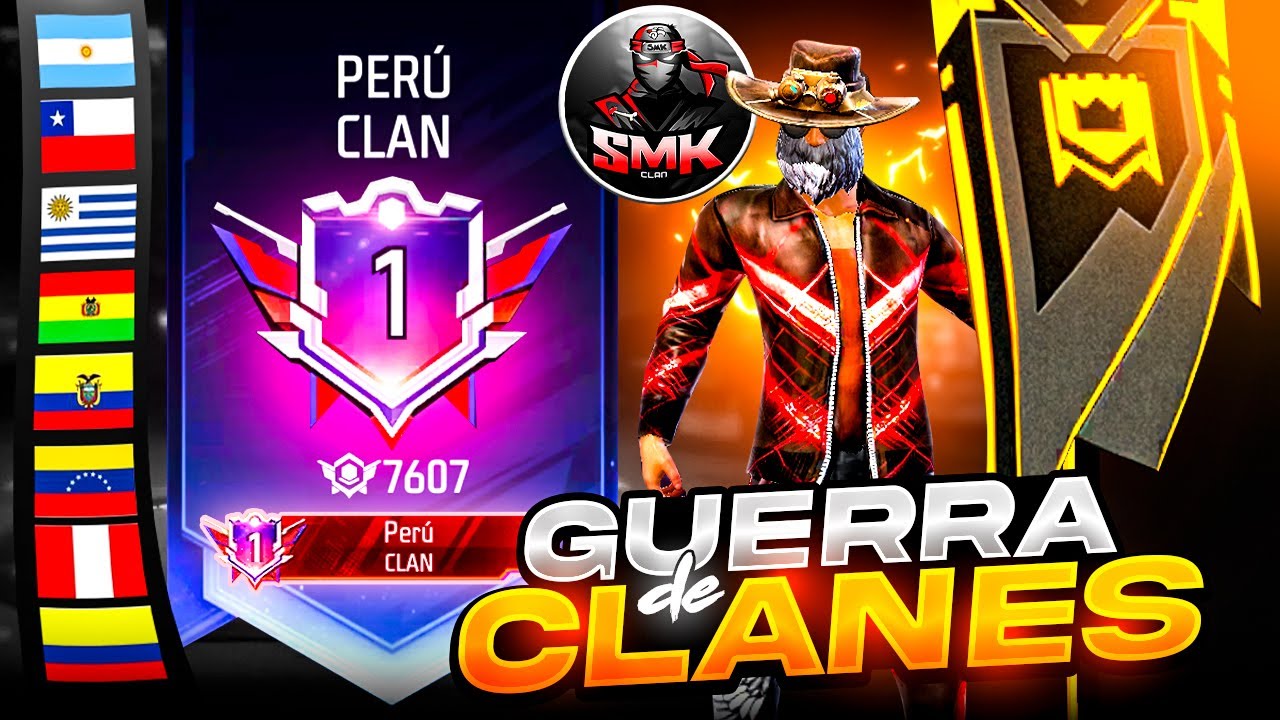 Asi Logramos ser el TOP 1 en "GUERRA de CLANES" ☠️🔥 CLAN SMK Representando al Peru 🇵🇪🔥 - YouTube