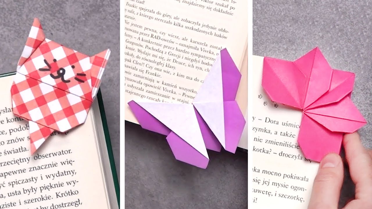 Lovely ORIGAMI BOOKMARKS [DIY] - YouTube