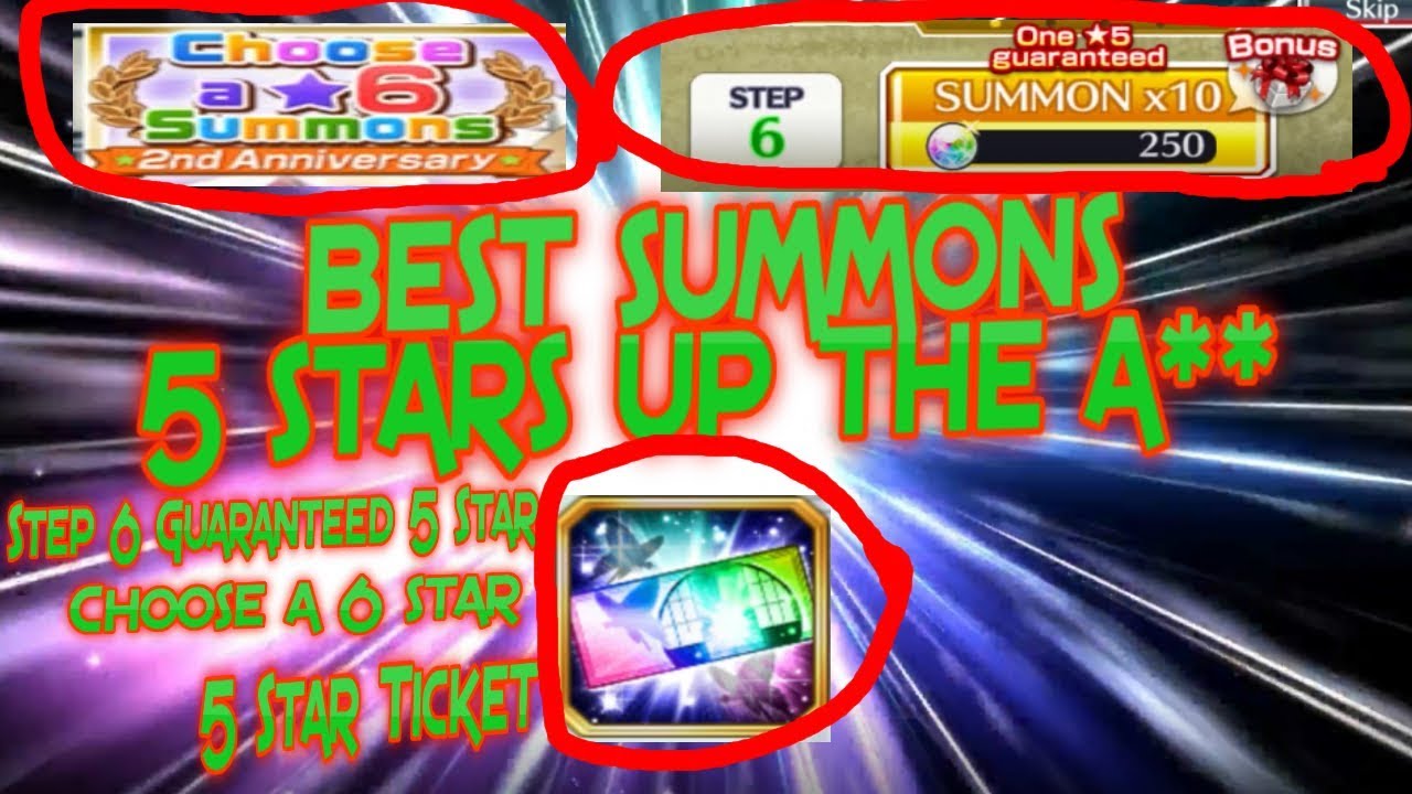 5 STAR TICKET | STEP 6 GUARANTEED 5 STAR | CHOOSE A 6 STAR SUMMONS ...