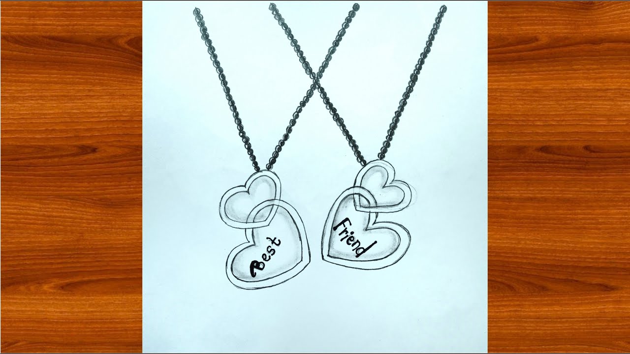 Best friend drawing step by step / Easy Pencil Drawing - YouTube