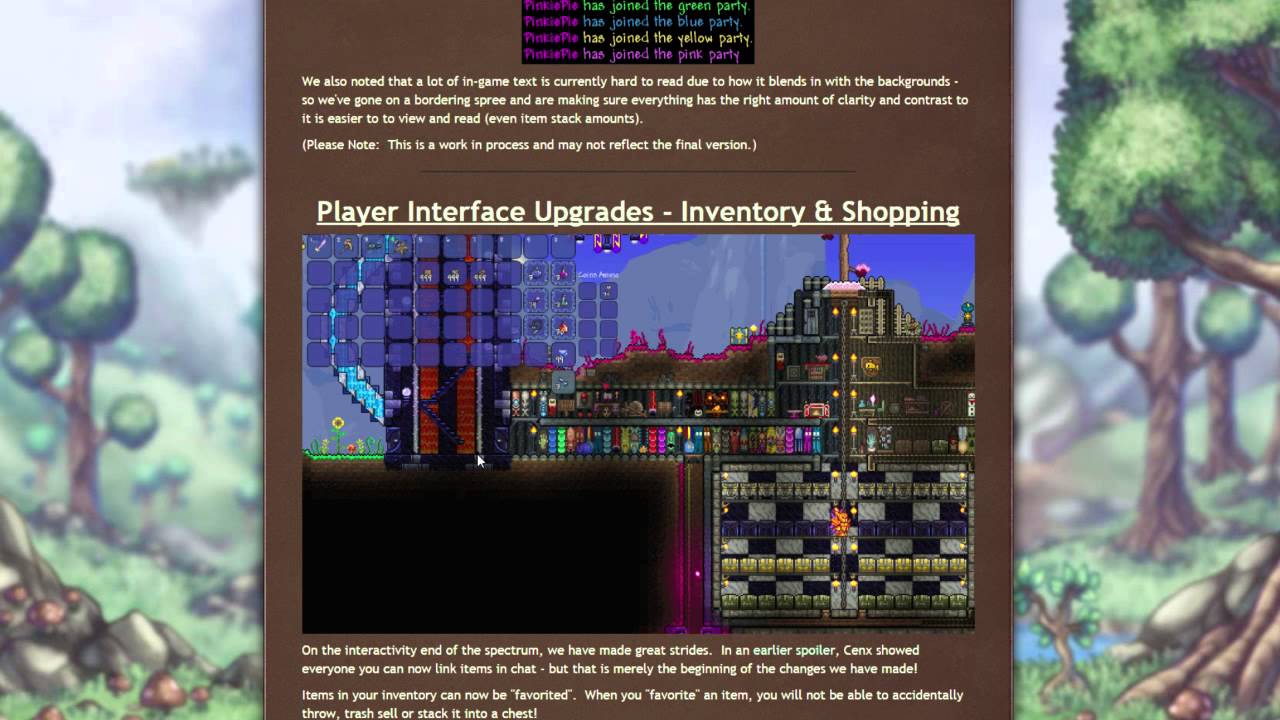 Reaction to Terraria 1.3: User Interface Upgrades - YouTube