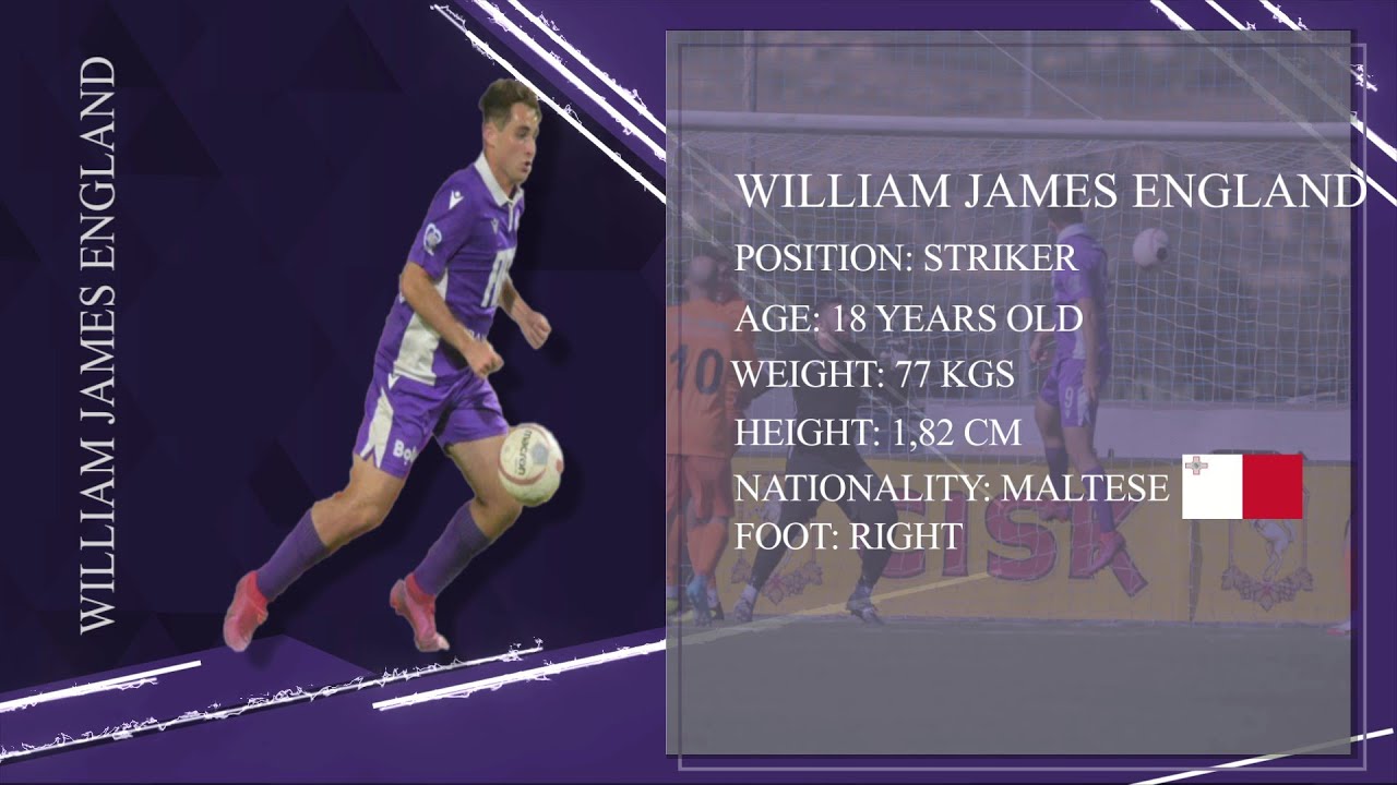 2022/2023 - William James England - Striker - Highlights - YouTube