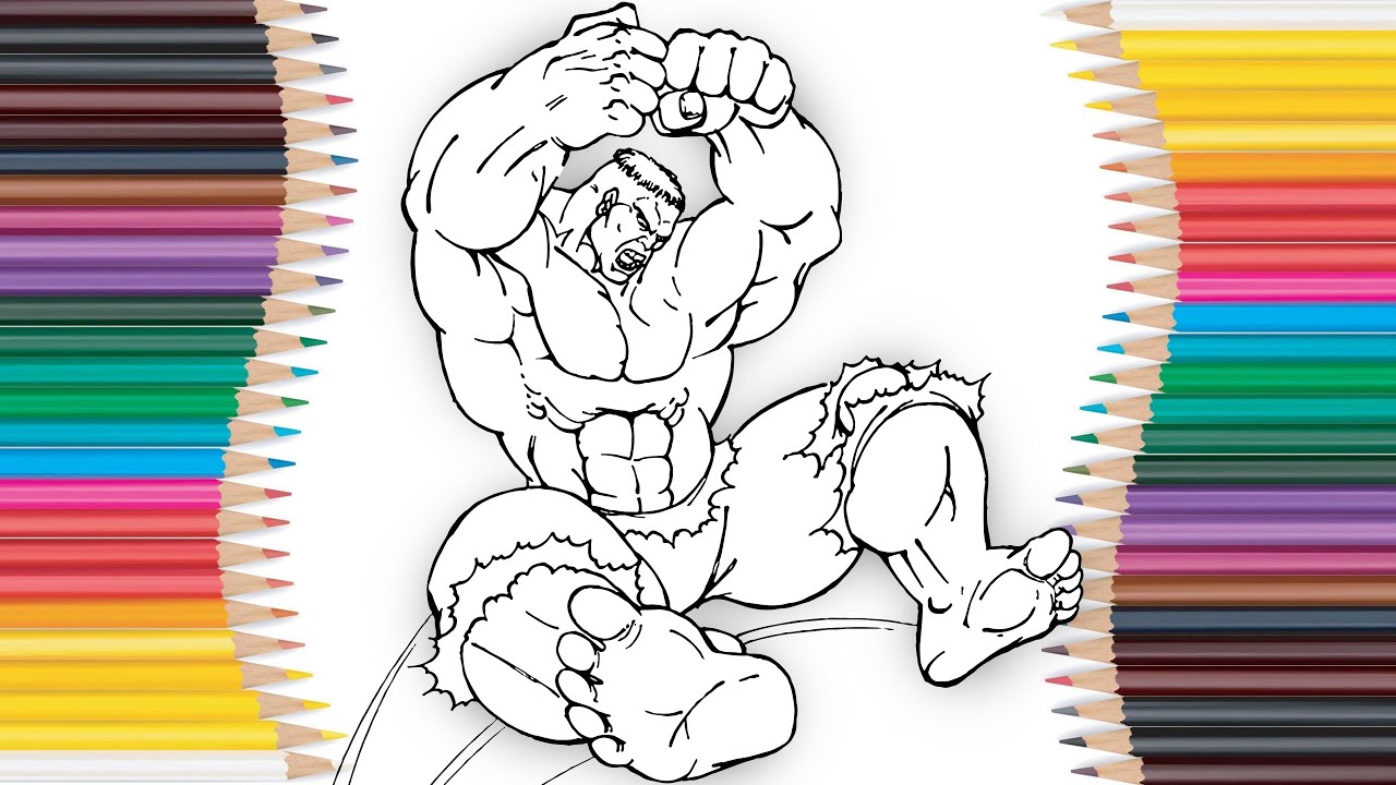 Red Hulk Jumping Coloring Pages / @colorfulworldofficial / Andrew A ...