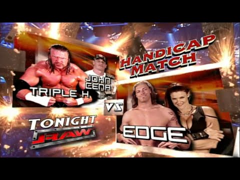 Triple H & John Cena vs Edge w/ Lita - Raw 10/4/06