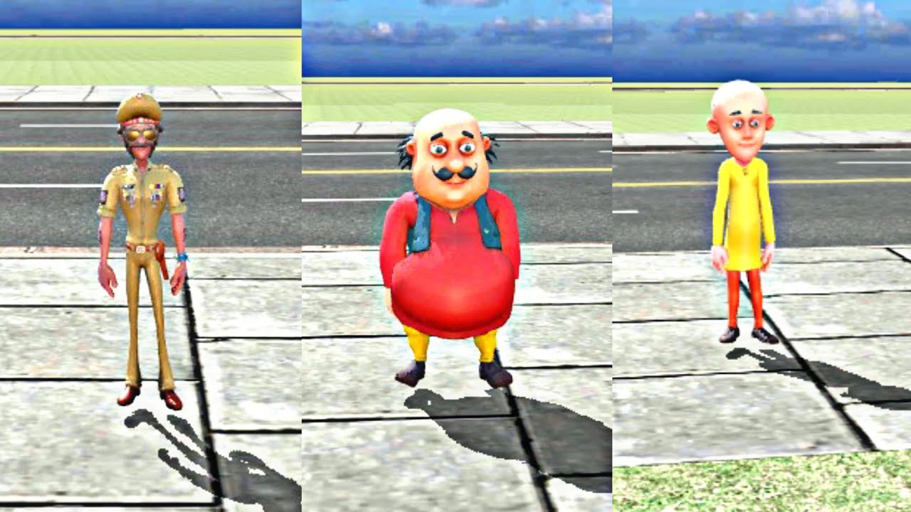 Motu Patlu & Singham Sir's Bullet Bike vs. Thar Challenge – Epic Ride ...