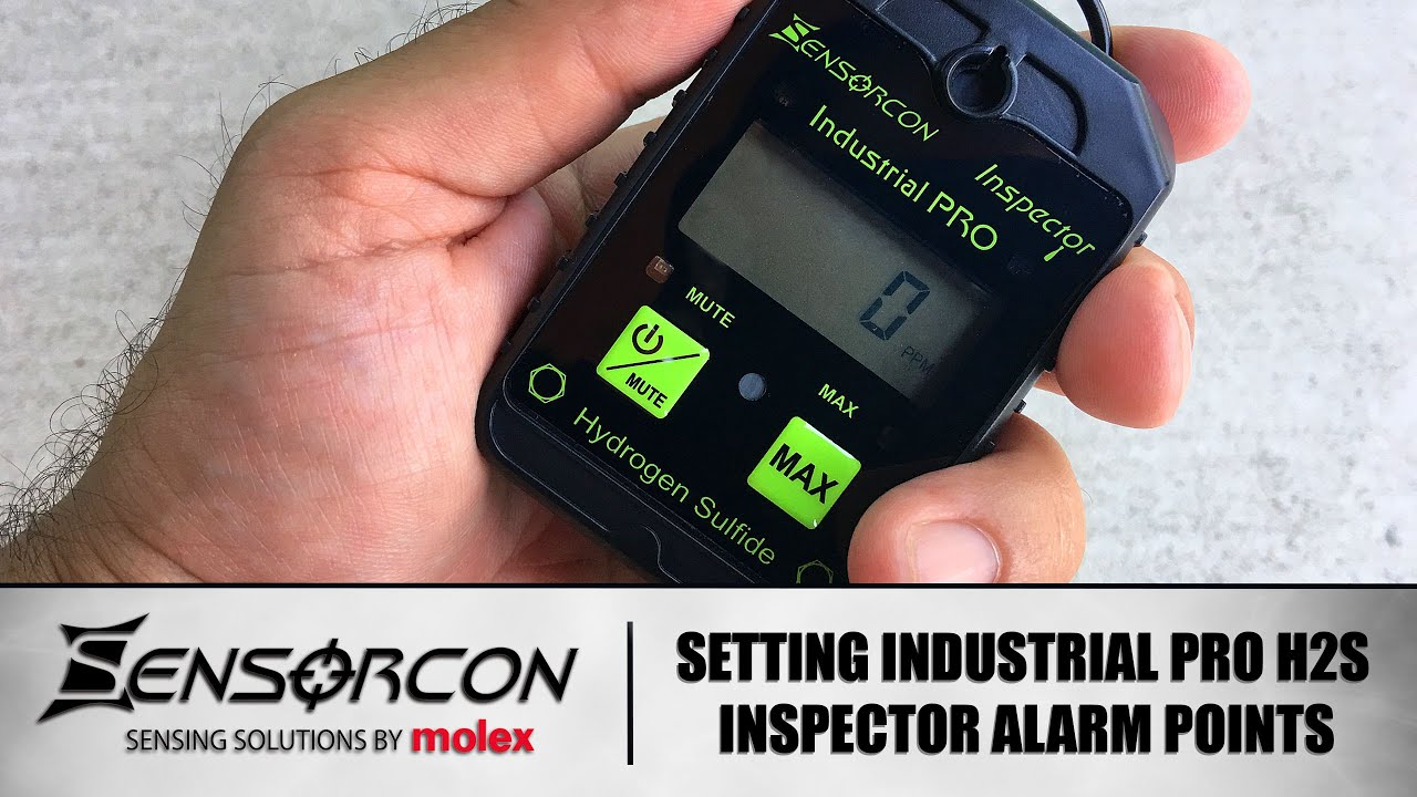 How To Set The Industrial Pro H2S Inspector Alarm Points - YouTube