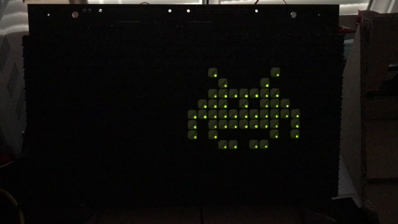 LED illumination of the flipdot display - YouTube