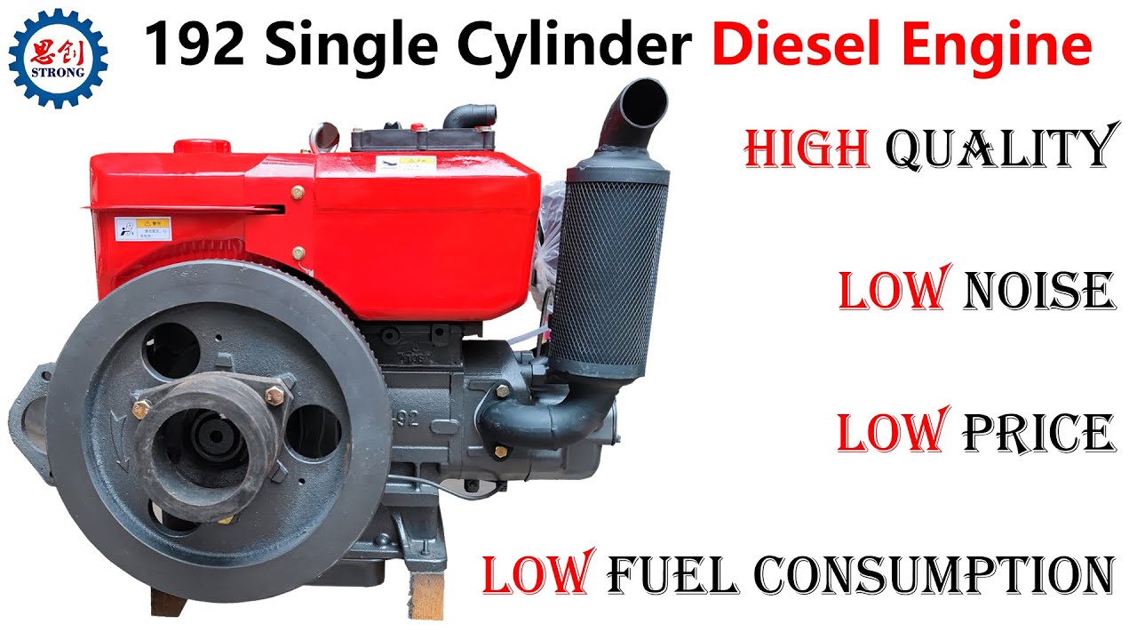 12HP Diesel Engine 192 Water Cooled Single Cylinder Diesel Engine - YouTube