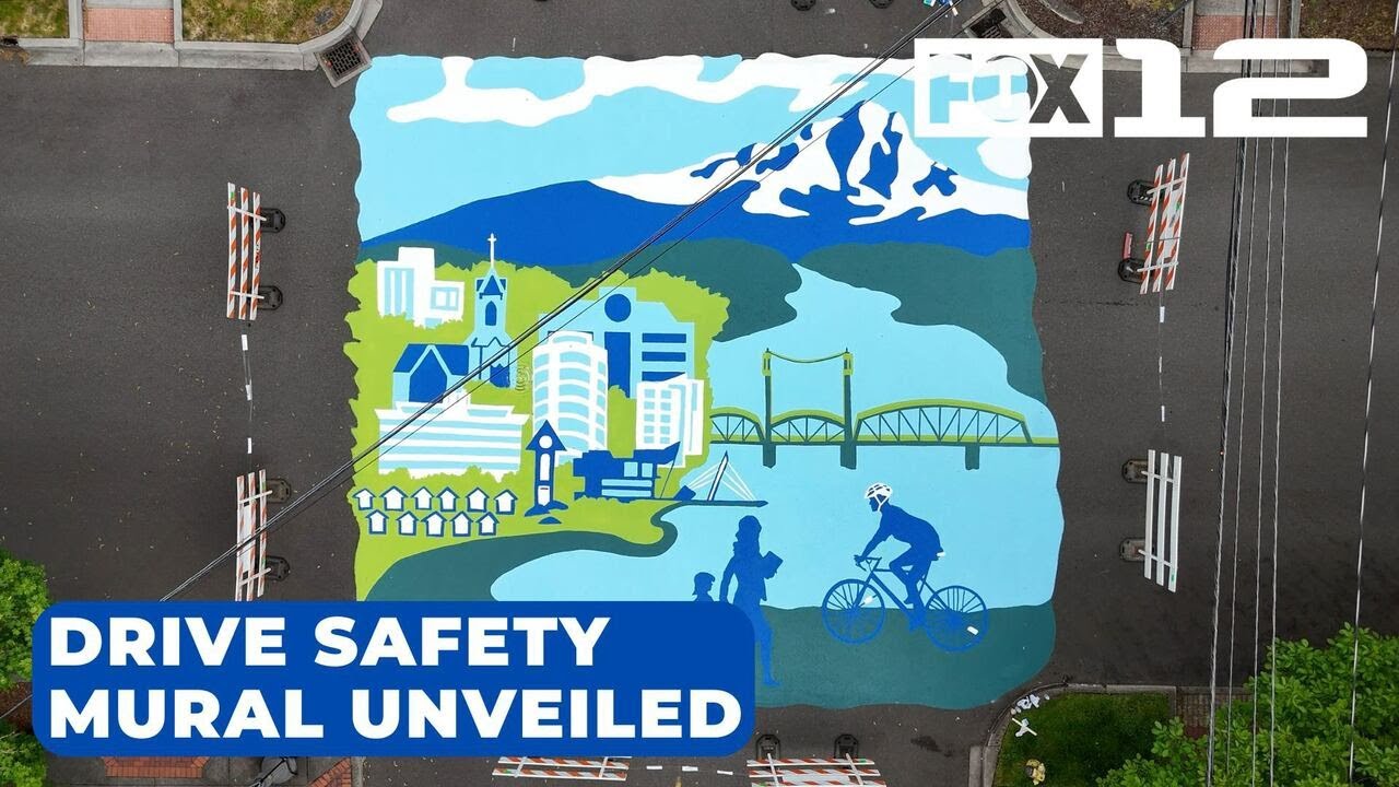 New safe driving mural unveiled in Vancouver - YouTube
