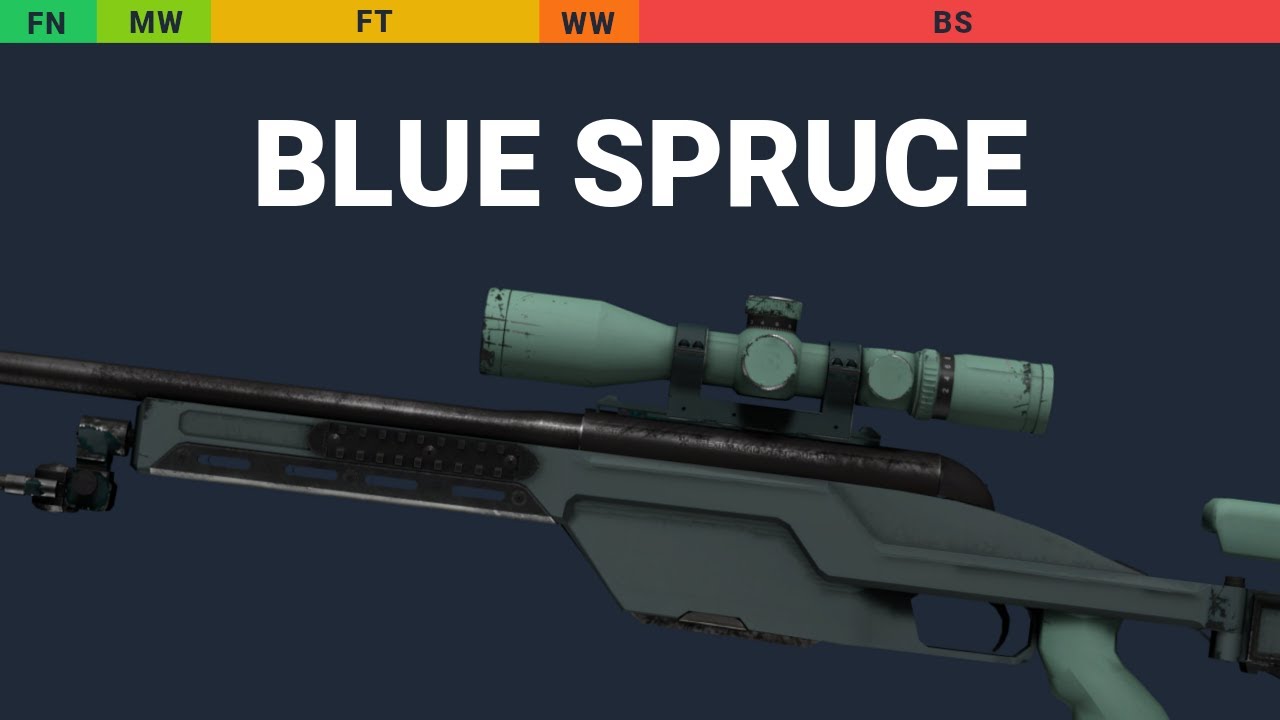 SSG 08 Blue Spruce - Skin Float And Wear Preview - YouTube
