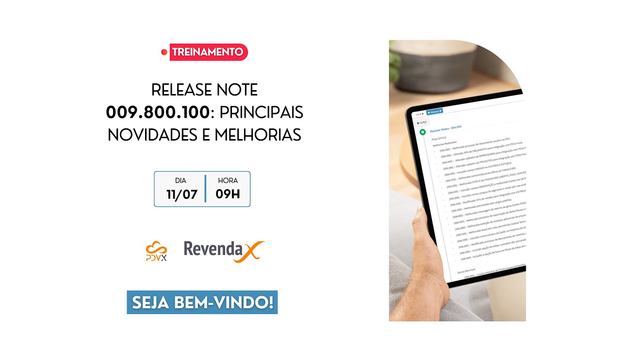 LIVE #38 | Release note 009.800.100: principais novidades e melhorias - YouTube