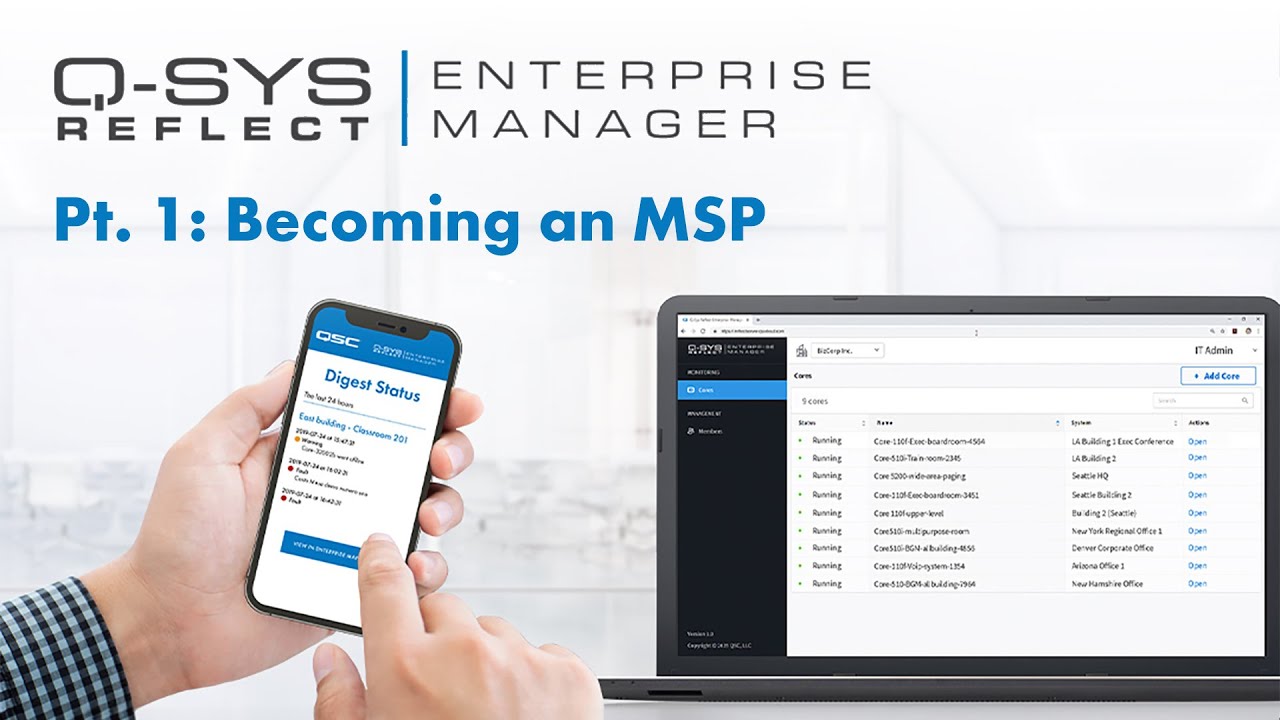 Q-SYS Reflect Enterprise Manager pt. 1: Becoming an MSP - YouTube
