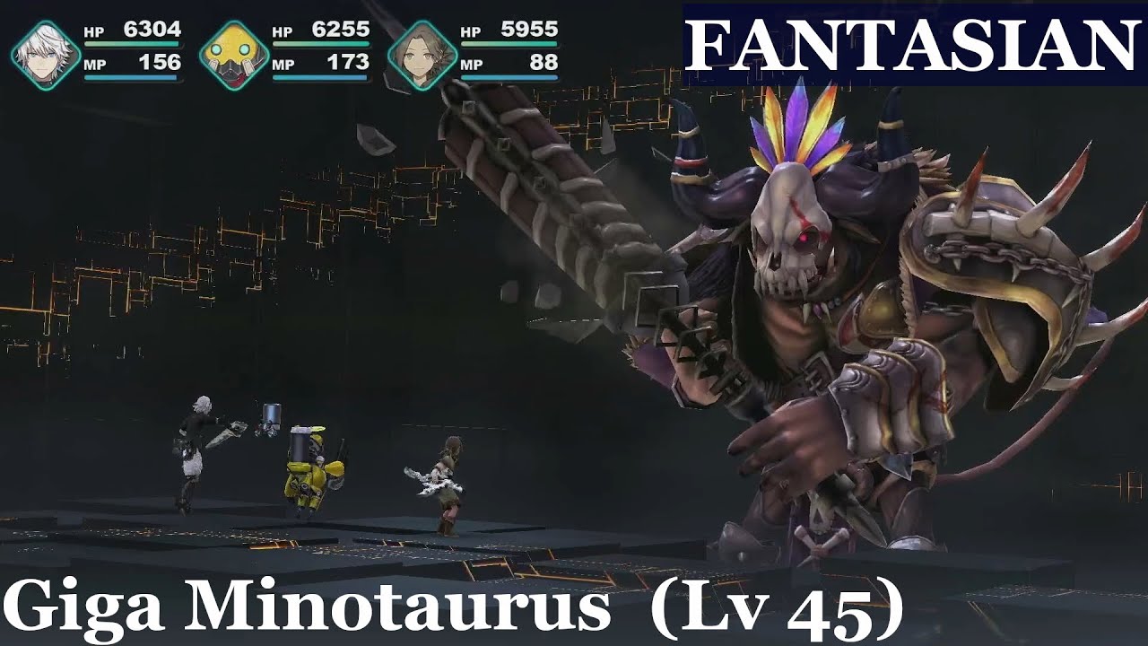 FANTASIAN: Giga Minotaurus, Lv 45 - YouTube