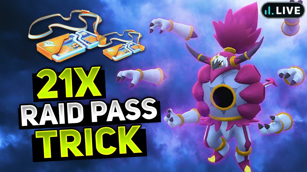 21x Free Raid Pass Trick Live Tutorial | Hoopa Raid Day Event Pokemon ...