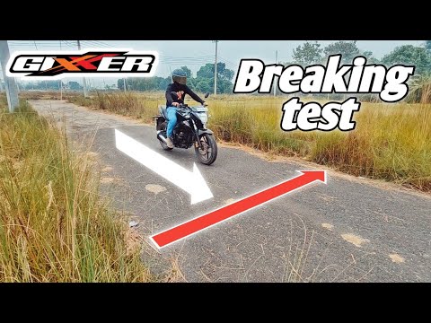 Suzuki gixxer monotone review || Gixxer monotone bike breaking test ...