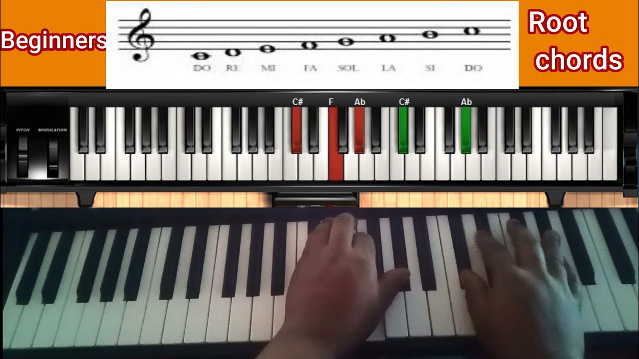 beginners |19| mbinu ya 1 ya kusikia major chords (Root position) 🎹🎹🔥🔥 ...