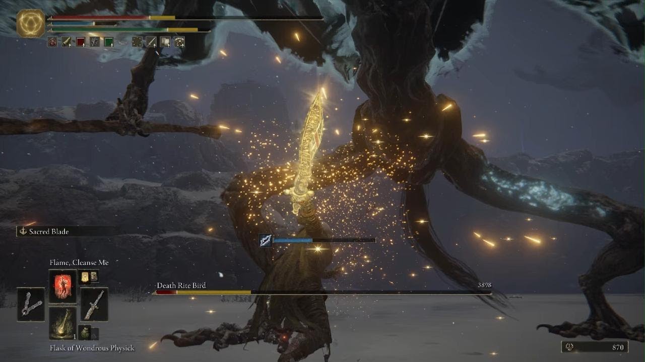 ELDEN RING Consecrated Snowfield Death Rite Bird - YouTube
