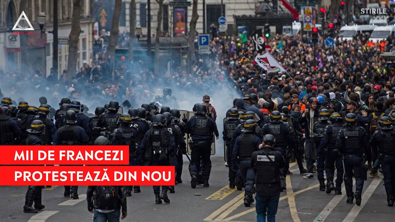 Vezi ACUM: Protestele continuă în Franța. Astăzi sunt așteptați 900.000 ...