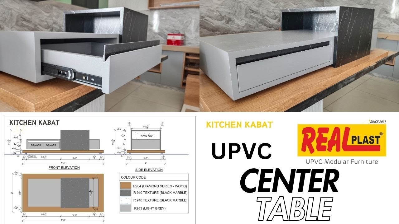 Highlight 25:25 - 30:25 from Center Table making in upvc #realplast # ...