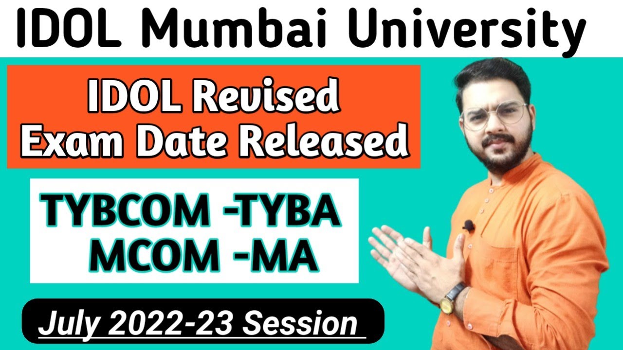 IDOL Revised Exam Date 2023 | Tybcom | Tyba | Mumbai University Idol| - YouTube