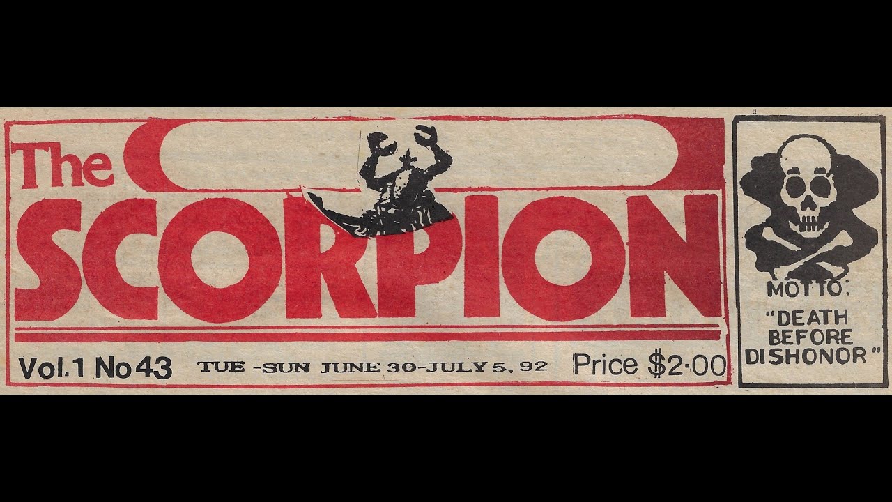 Prince Yormie Johnson's Newspaper: The Scorpion, June 30 1992, Johnson ...