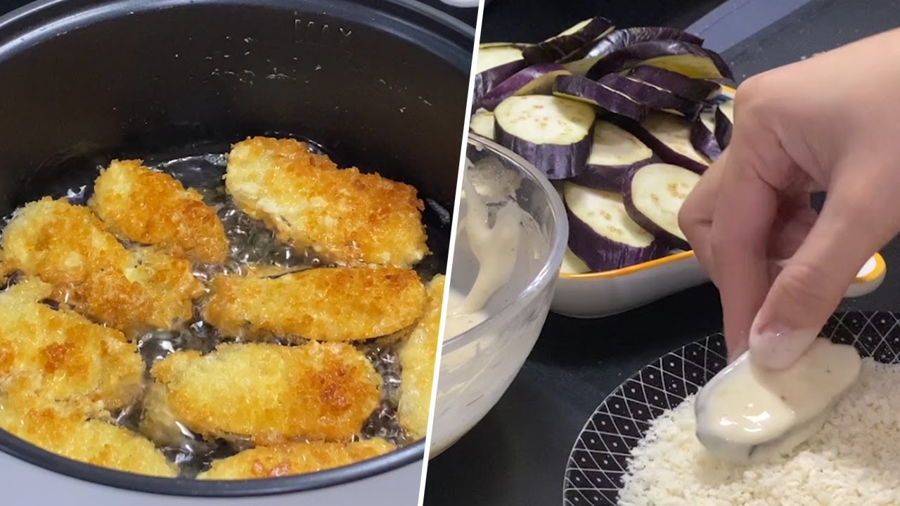 Rice Cooker Series: Crispy Eggplant Recipe (Fried/Pritong Talong) asmr ...