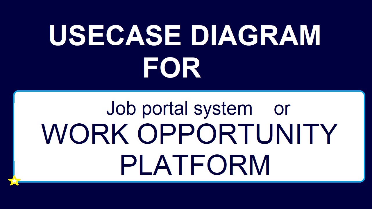 Use case diagram for Work Opportunity Platform | Online Job portal ...