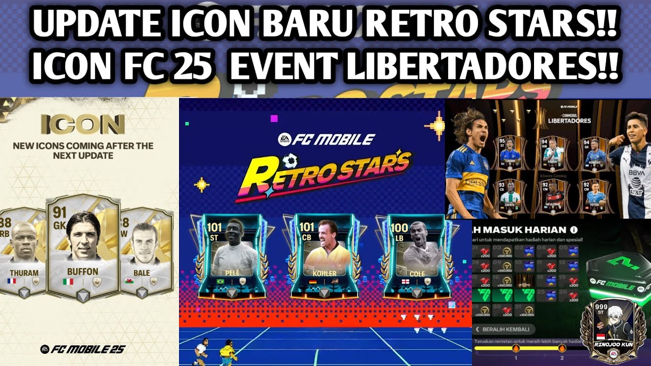 UPDATE ICON BARU RETRO STARS!! ICON BARU FC 25 EVENT LIBERTADORES!! 25 ...