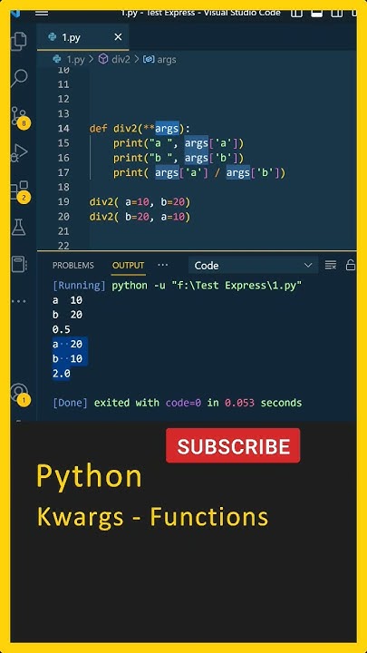 Python In Telugu: Functions in Python (Kwargs), Python For Beginners In Telugu, Python Interview ...