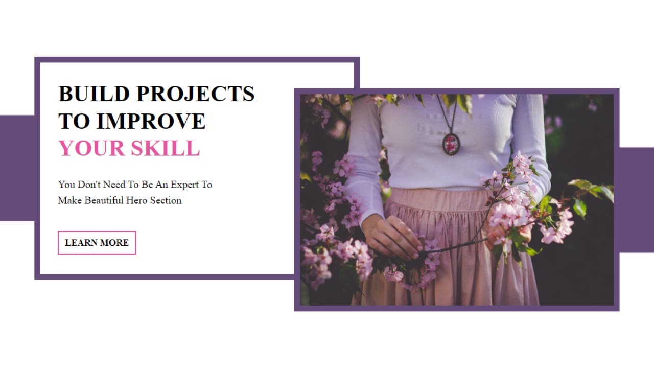 Design Responsive Hero Section Using HTML and CSS - YouTube