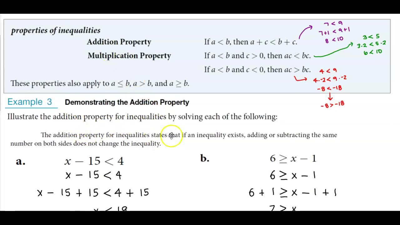 Math 10 2.7 Example 3 Demonstrating the Addition Property Using ...