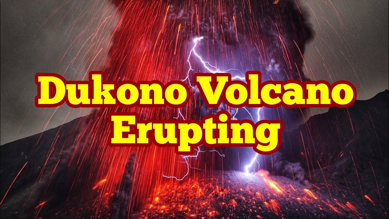 Dukono Volcano Erupting In Halmahera Island, Indonesia, Indo-Pacific ...