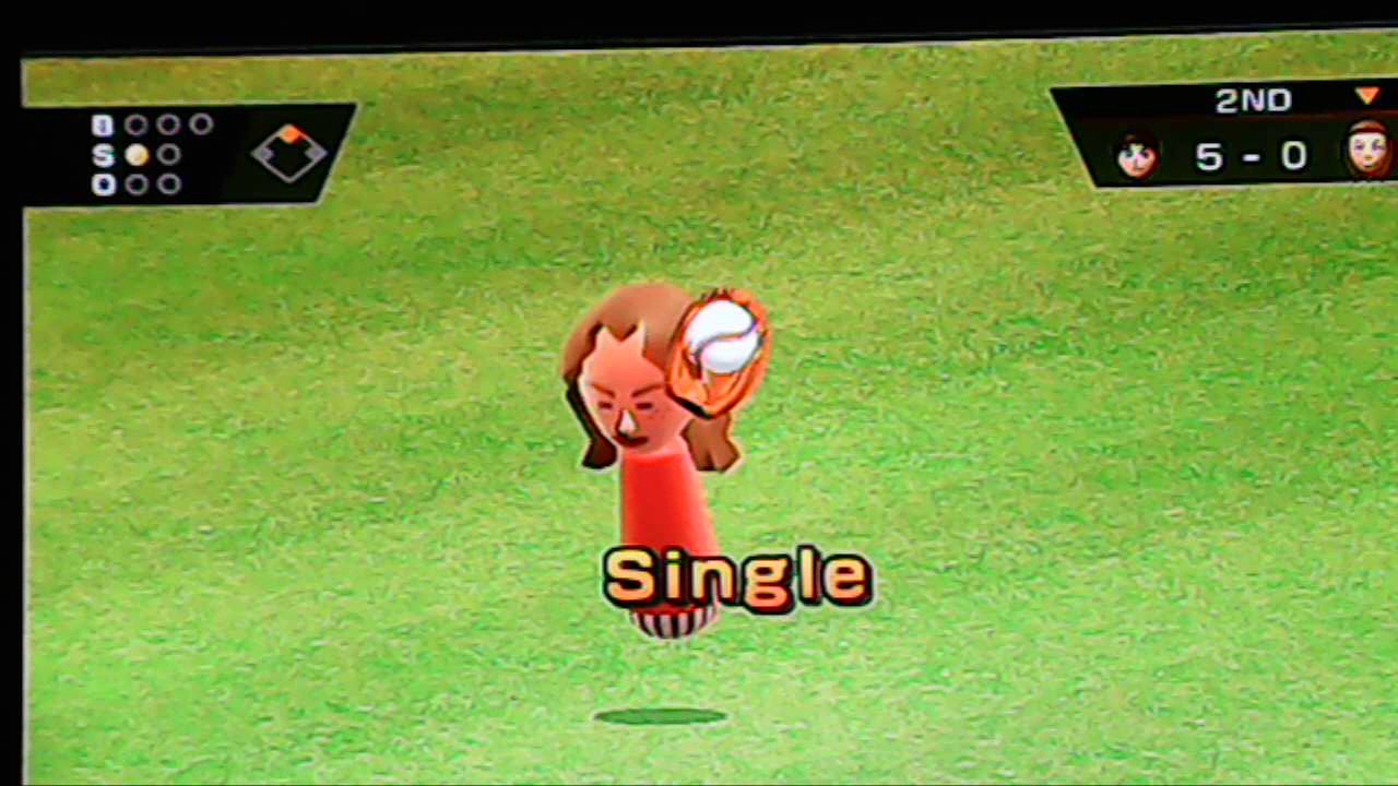 Mii Baseball vs Computer - YouTube