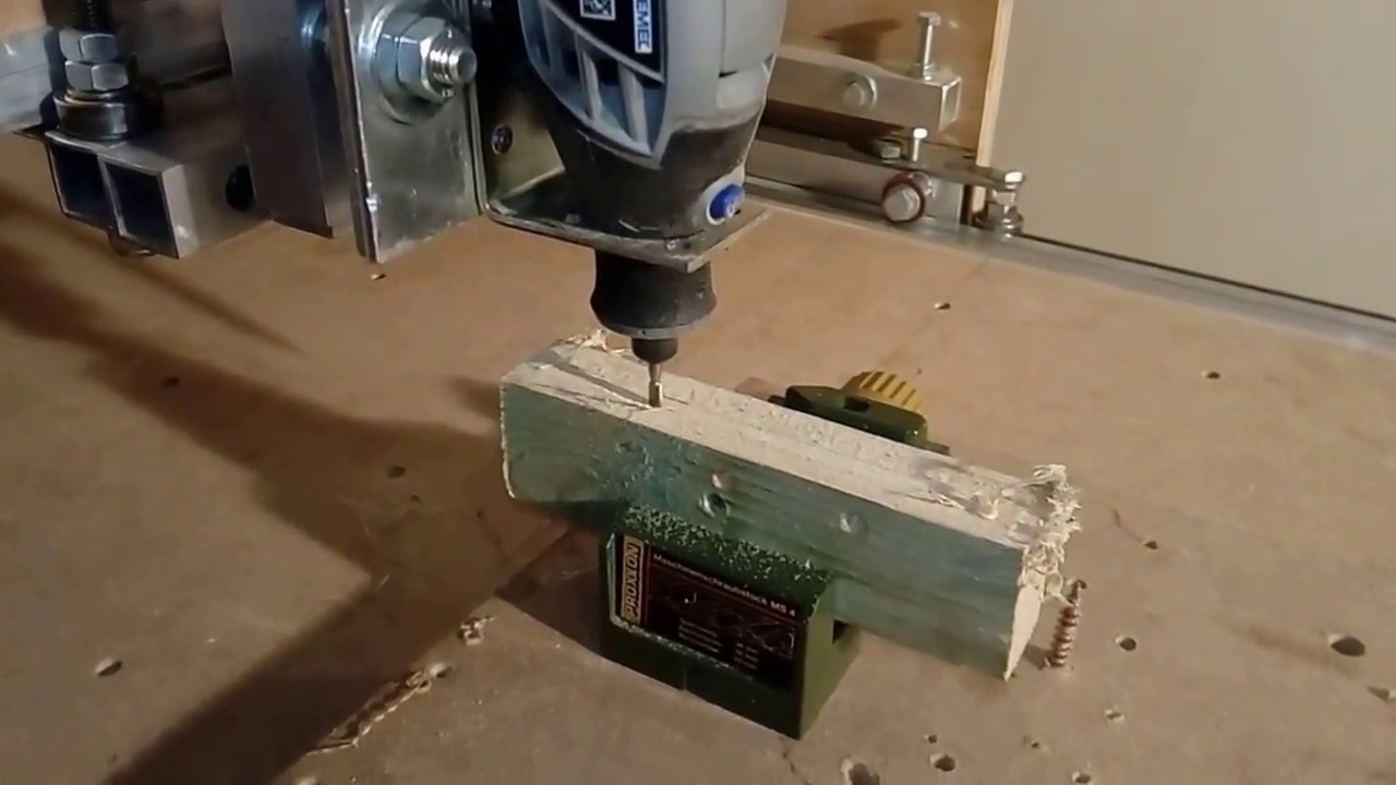 First CNC try with dremel tool - YouTube