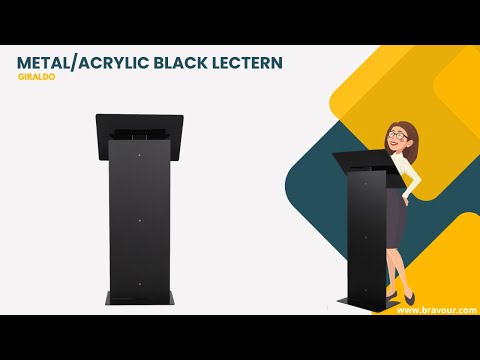 Metal/Acrylic black lectern Giraldo