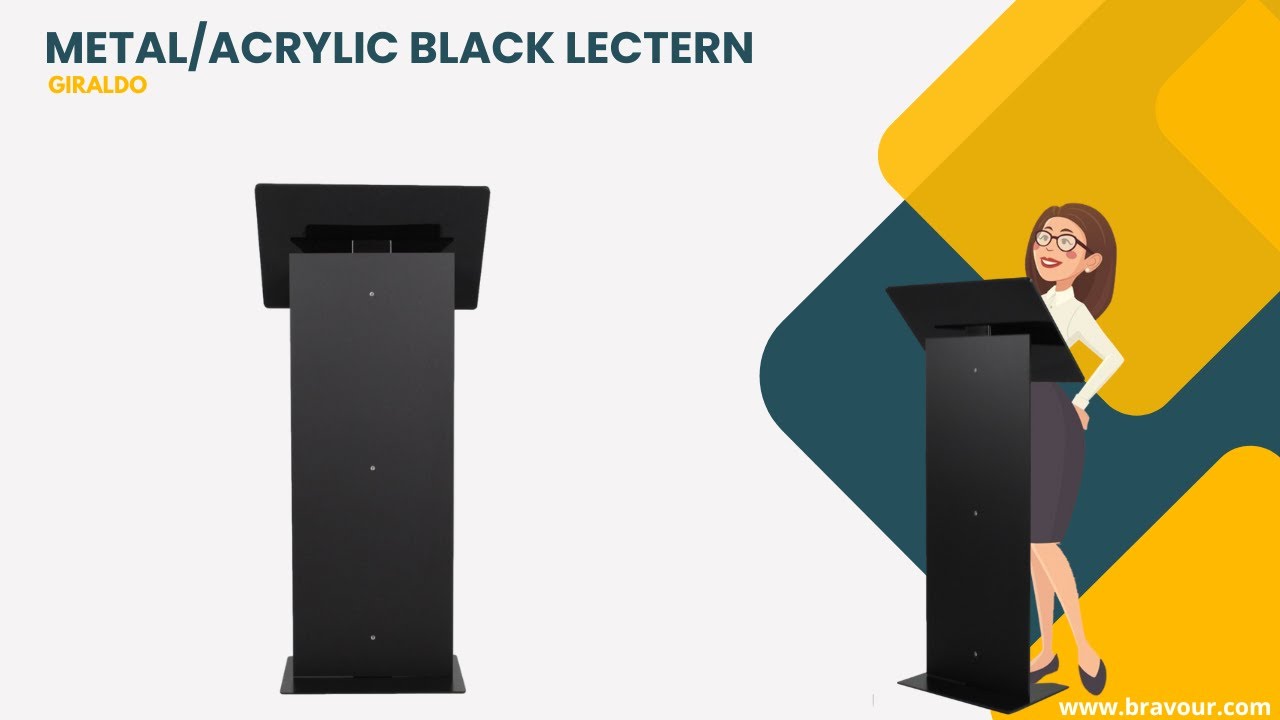 Metal/Acrylic black lectern Giraldo - YouTube