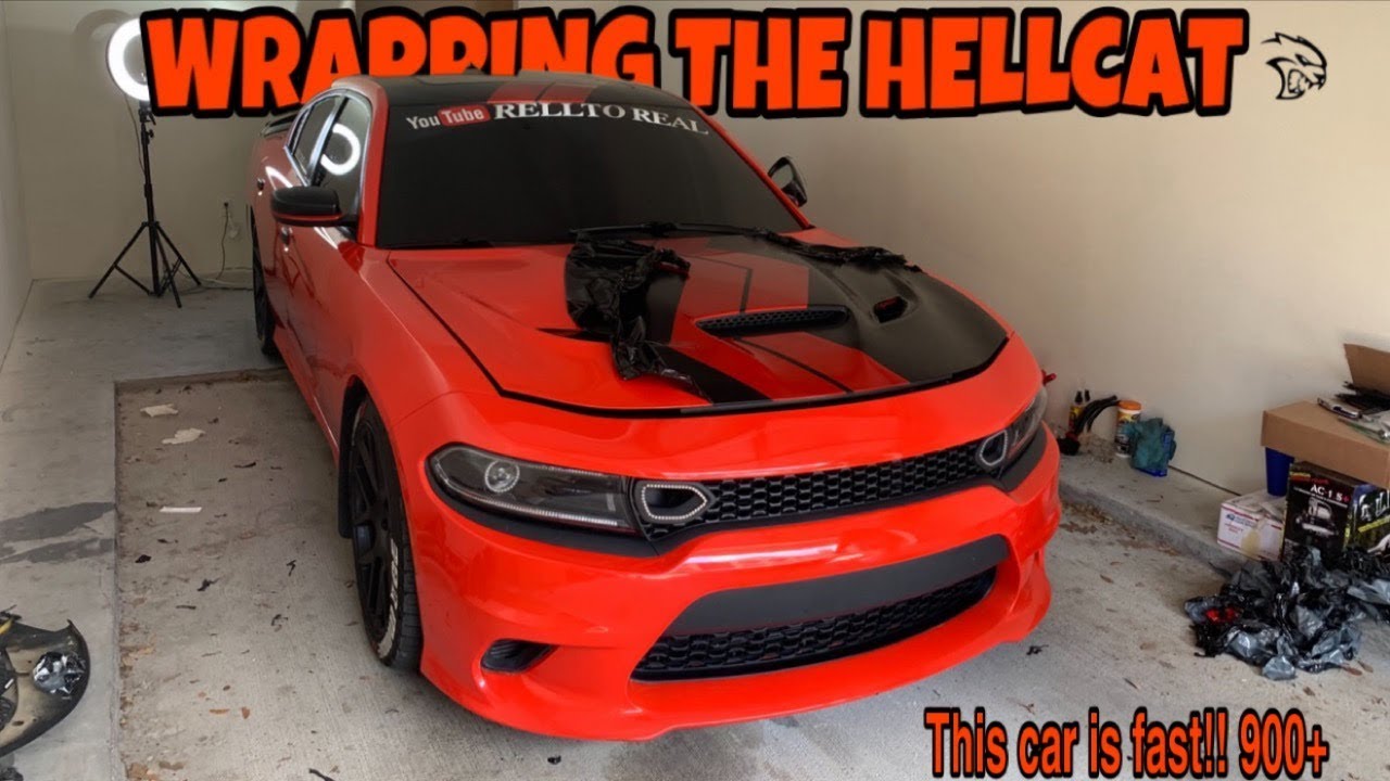 UNWRAPPING RELL TO REAL HELLCAT! *THIS CAR IS FAST* - YouTube