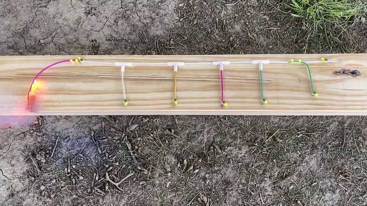 PYROBOOM Fuse, Zip Ties and FIREWORK JUNCTION Connector Testing - YouTube