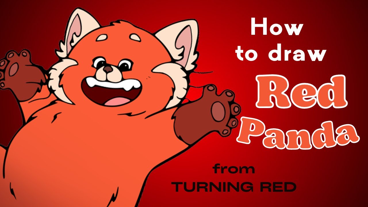 How to draw Red Panda from Turning red EASY - YouTube