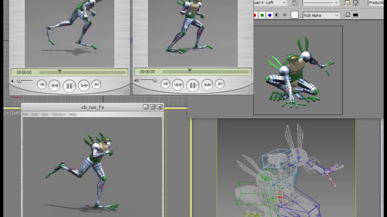 Cyberfrog 3d game fan animation - YouTube