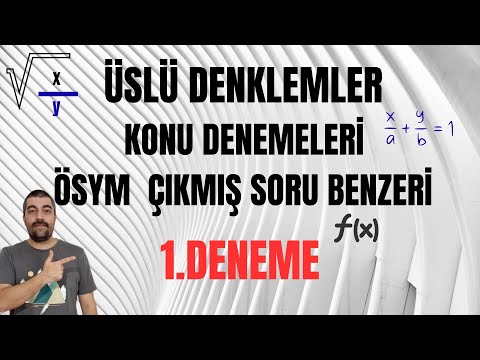 Tüm Sınavlar İçin Matematik Konu Denemeleri 1. (Üslü Denklemler) #kpss #ekpss #dgs