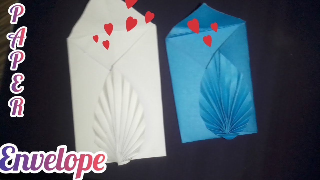 How to make a Colored Paper Leaf ENVELOPE / Easy & Beautiful DIY ...