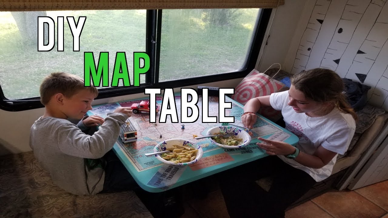 RV Table Turned Map - Full Time RV Family of 4 - YouTube