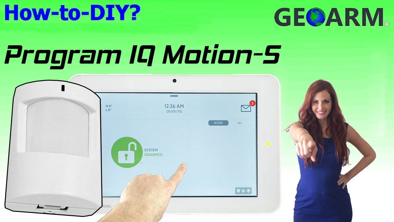 Qolsys IQ Motion-S - IQ Panel 2 Programming - YouTube