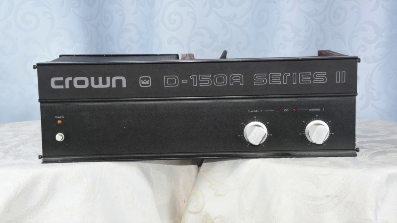 Crown D 150A series II power amplifier 100VAC - YouTube