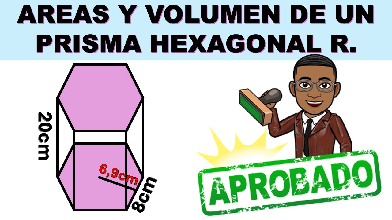 COMO CALCULAR LAS AREAS Y VOLUMEN DE UN PRISMA HEXAGONAL | AREA LATERAL Y TOTAL - YouTube
