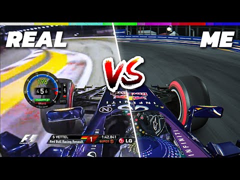 Trying to beat Sebastian Vettel's F1 2013 Singapore Pole!