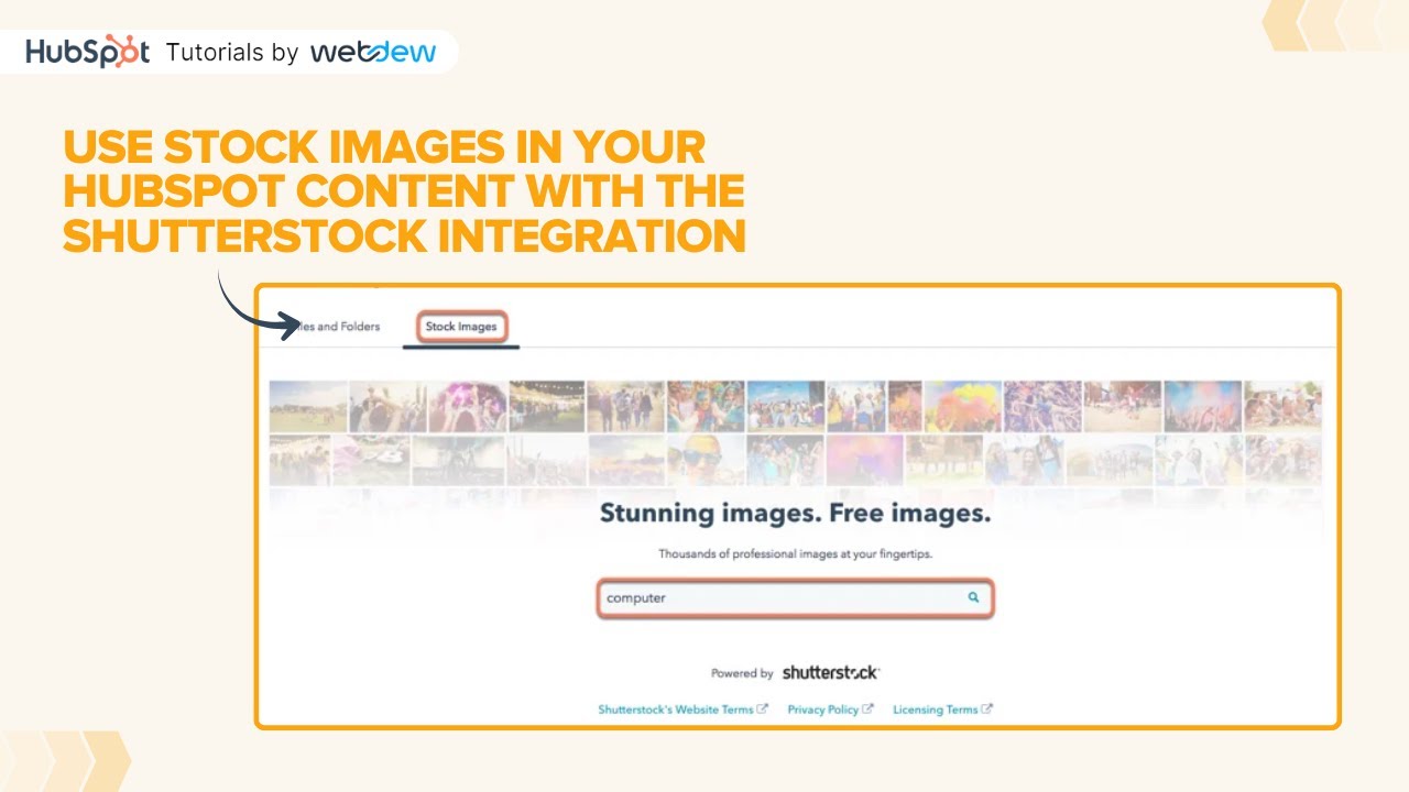 How to use stock images in your HubSpot content with the Shutterstock ...