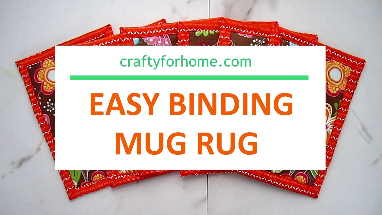 Easy Binding Mug Rug - YouTube
